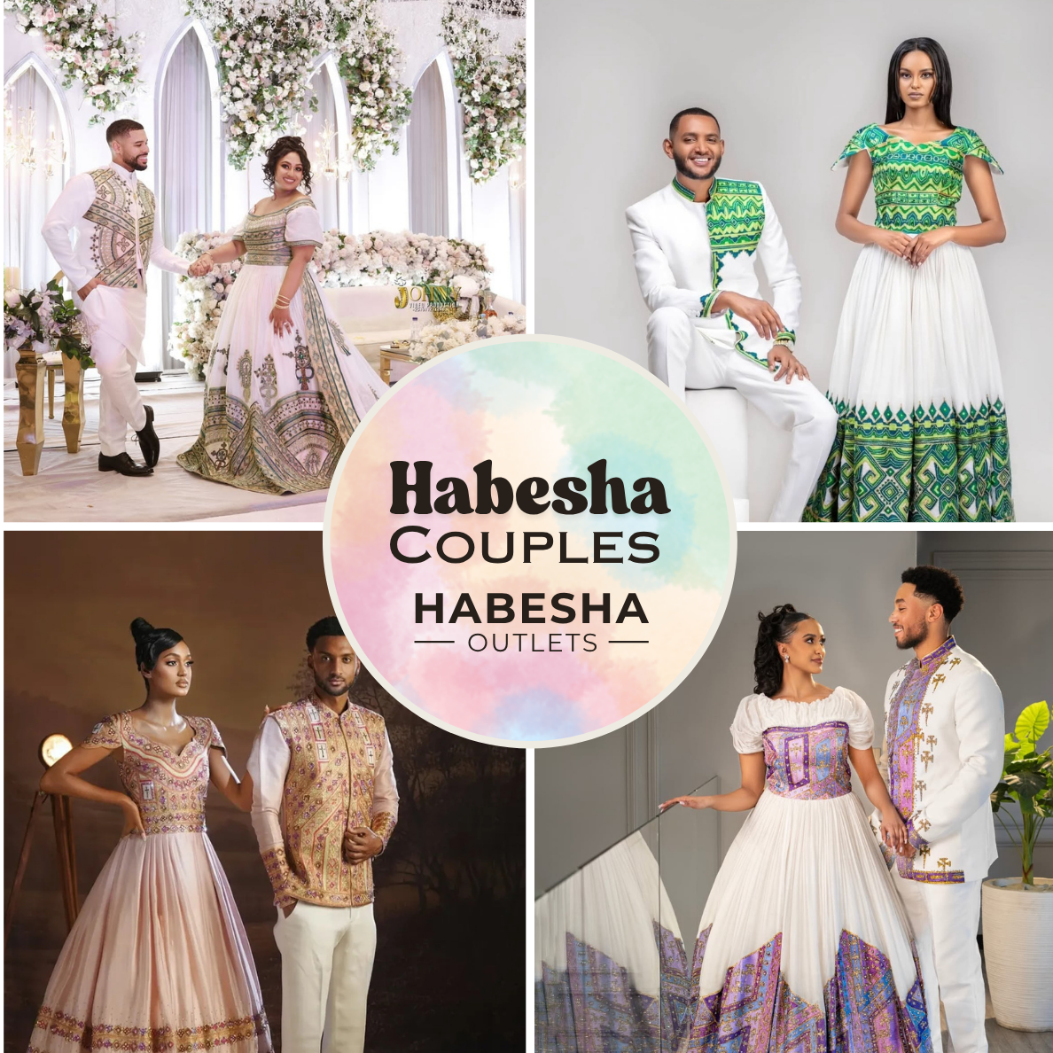 Habesha Couple Outfits – Matching Ethiopian & Eritrean Sets – Habesha ...